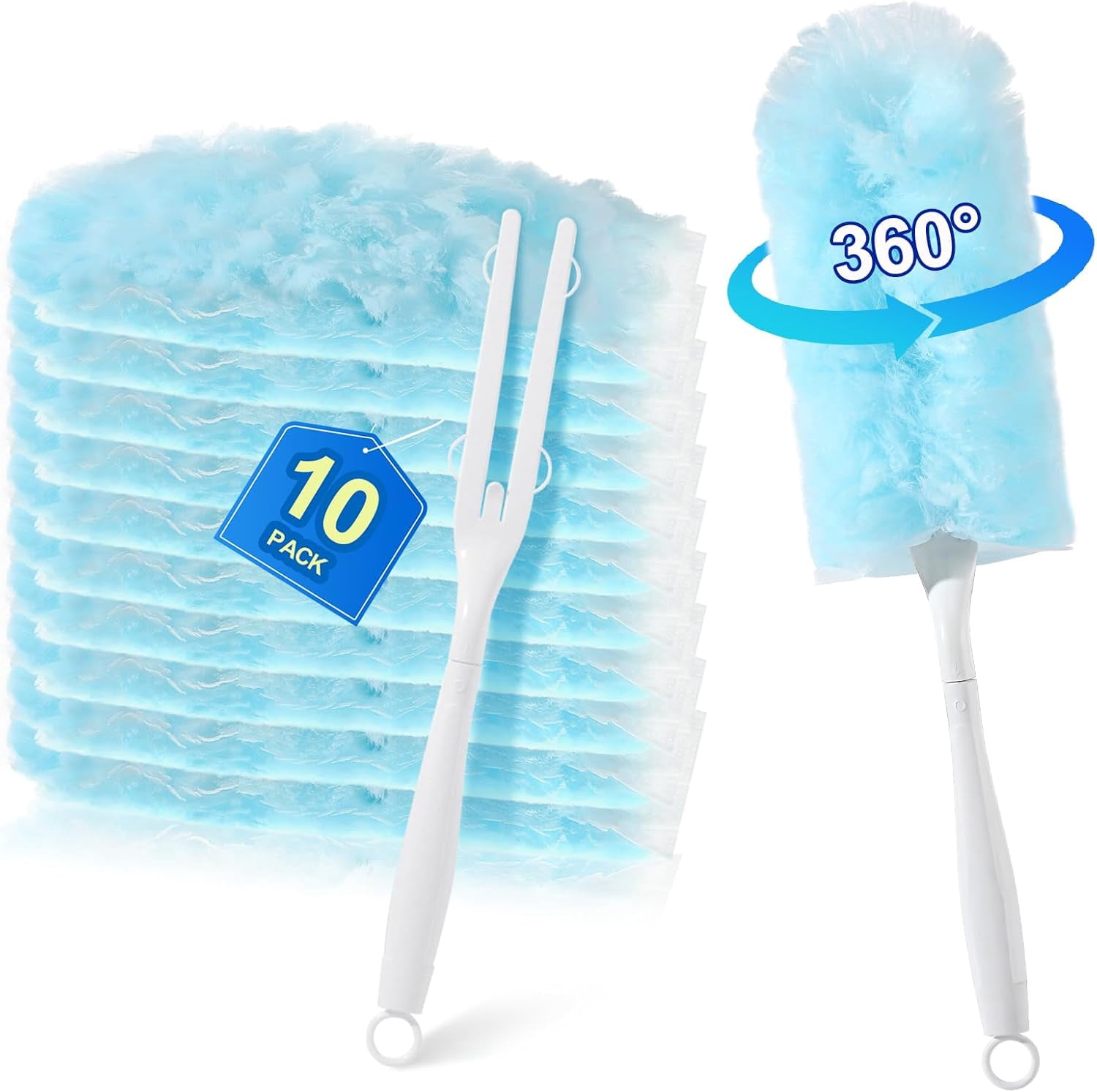 10 PCS Disposable Dusters Refills Compatible with Swiffer,Bulk Heavy ...