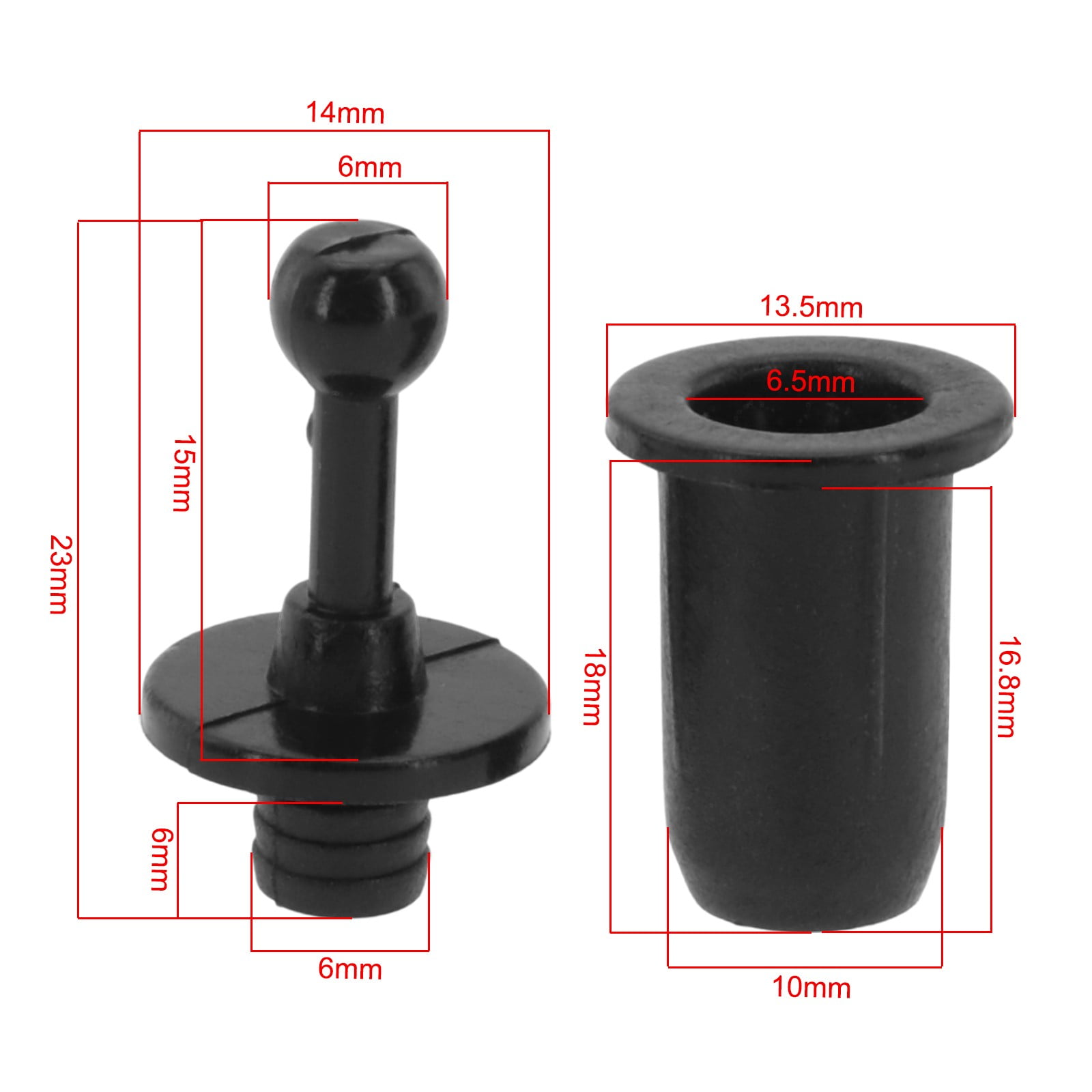 10 Pcs Diy Audio Speaker Buckles Plastic Ball Socket Type Grill Guides ...