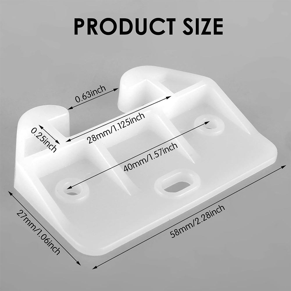 10 PCS Drawer Guide Plastic Drawer Replacement Parts Bottom Mount White ...