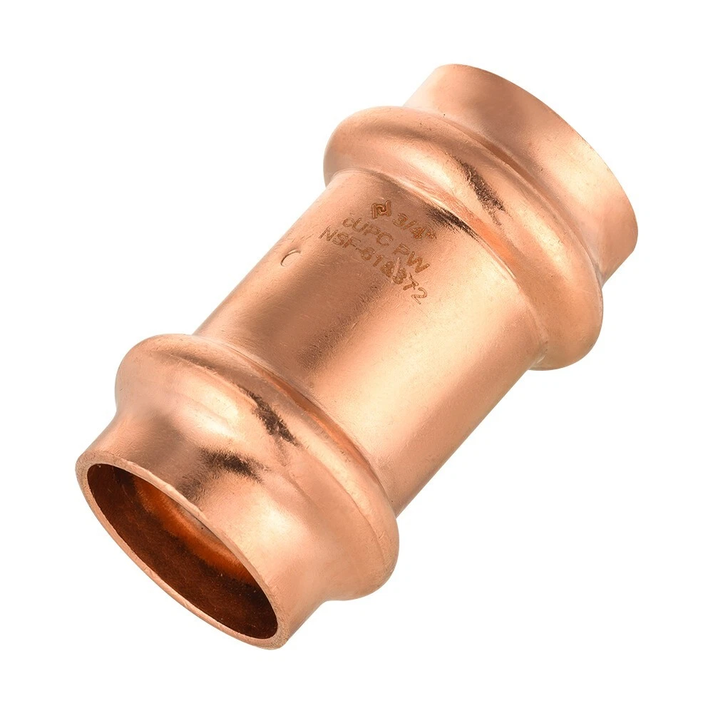 10 PCS EFIELD 3/4 " X 3/4" Press Fit Coupling with Stop , Lead Free ...