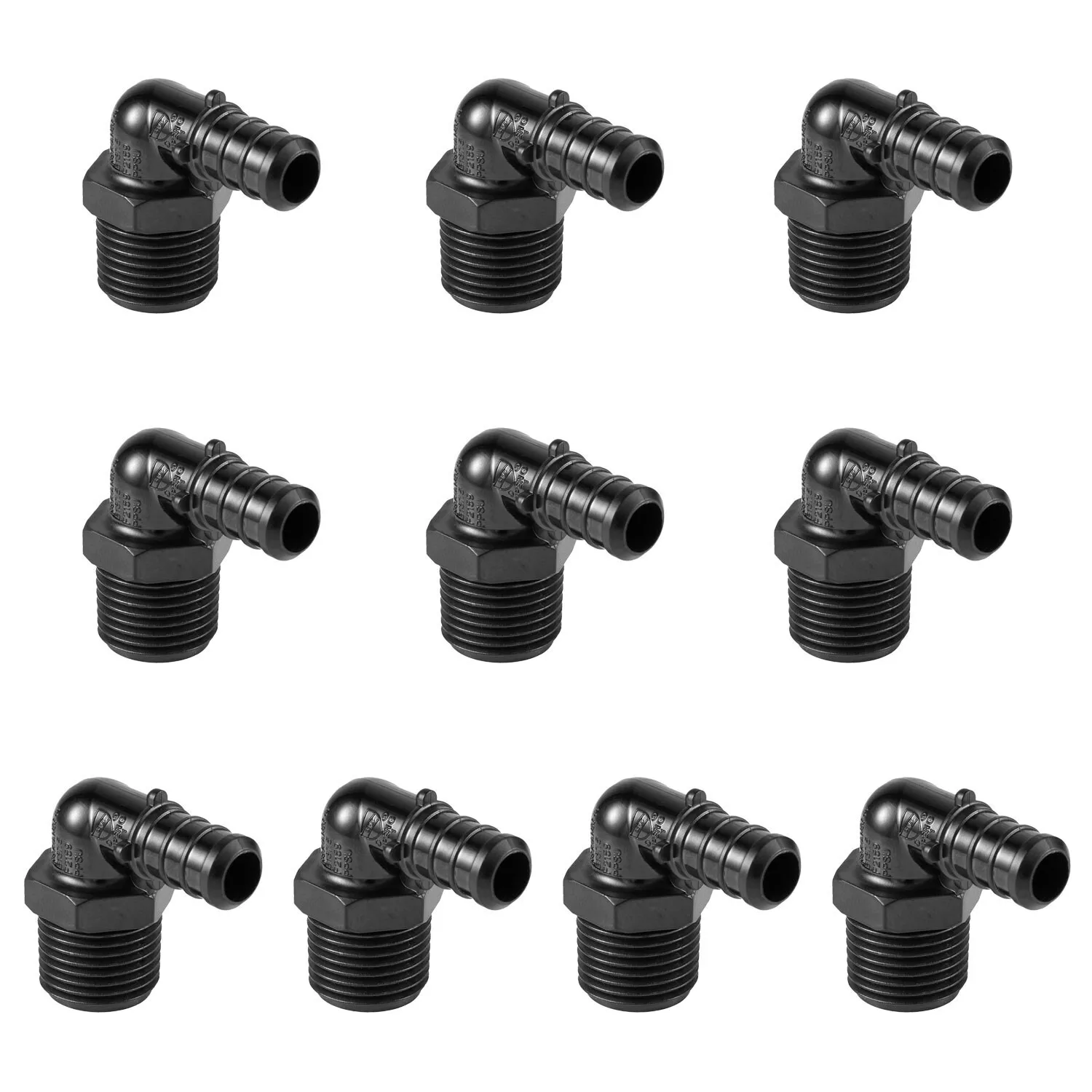 10 PCS EFIELD Poly Crimp Pex Fittings 3/4" Pex X 3/4" Male NPT Elbow Adapter - Walmart.com