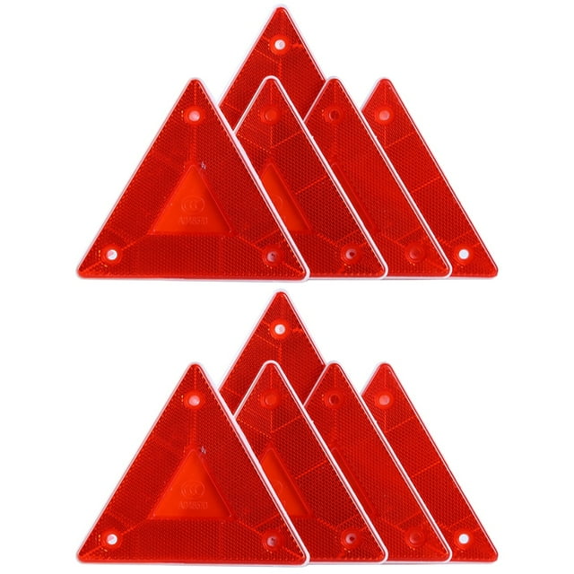10 PCS Emblems Easy Setup Warning Triangle Road Safety Warning Sign ...
