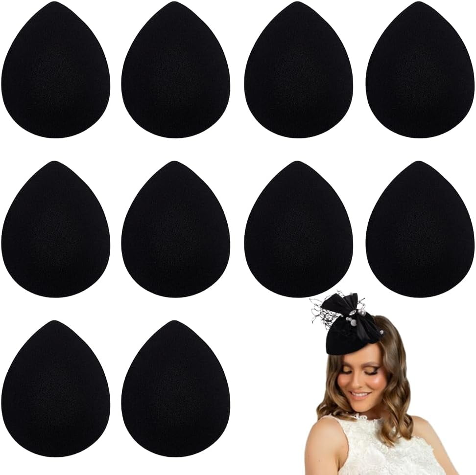 10 PCS Fascinator Hat Base 3.9x5 Inch EVA Cloth Hat Fascinator ...