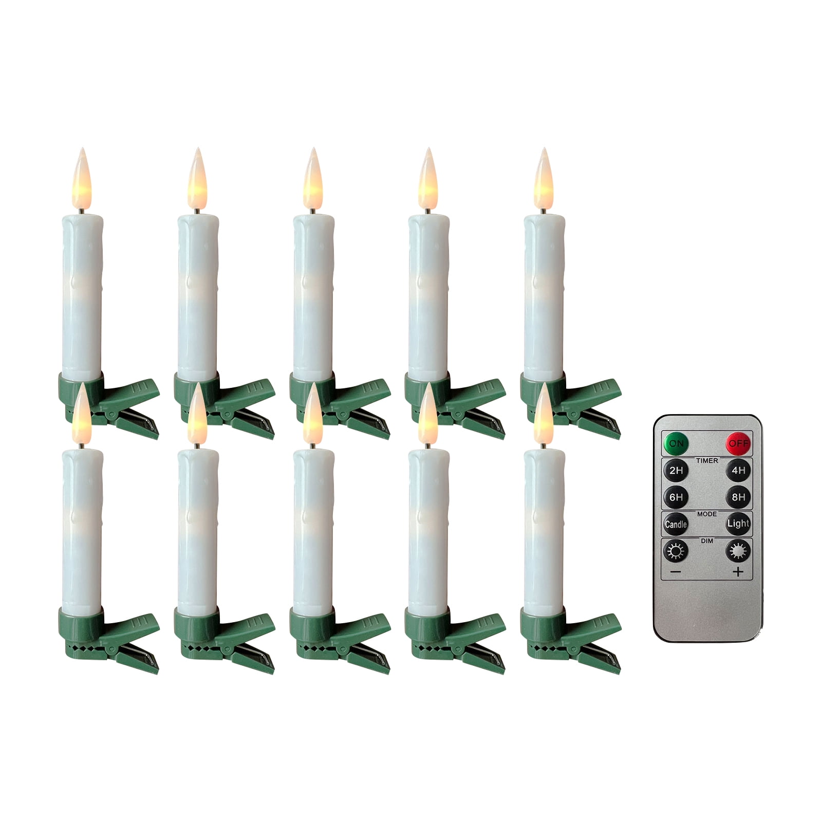 10 PCS Flameless LED Candles, Christmas Tree Candles Lights Flickering ...