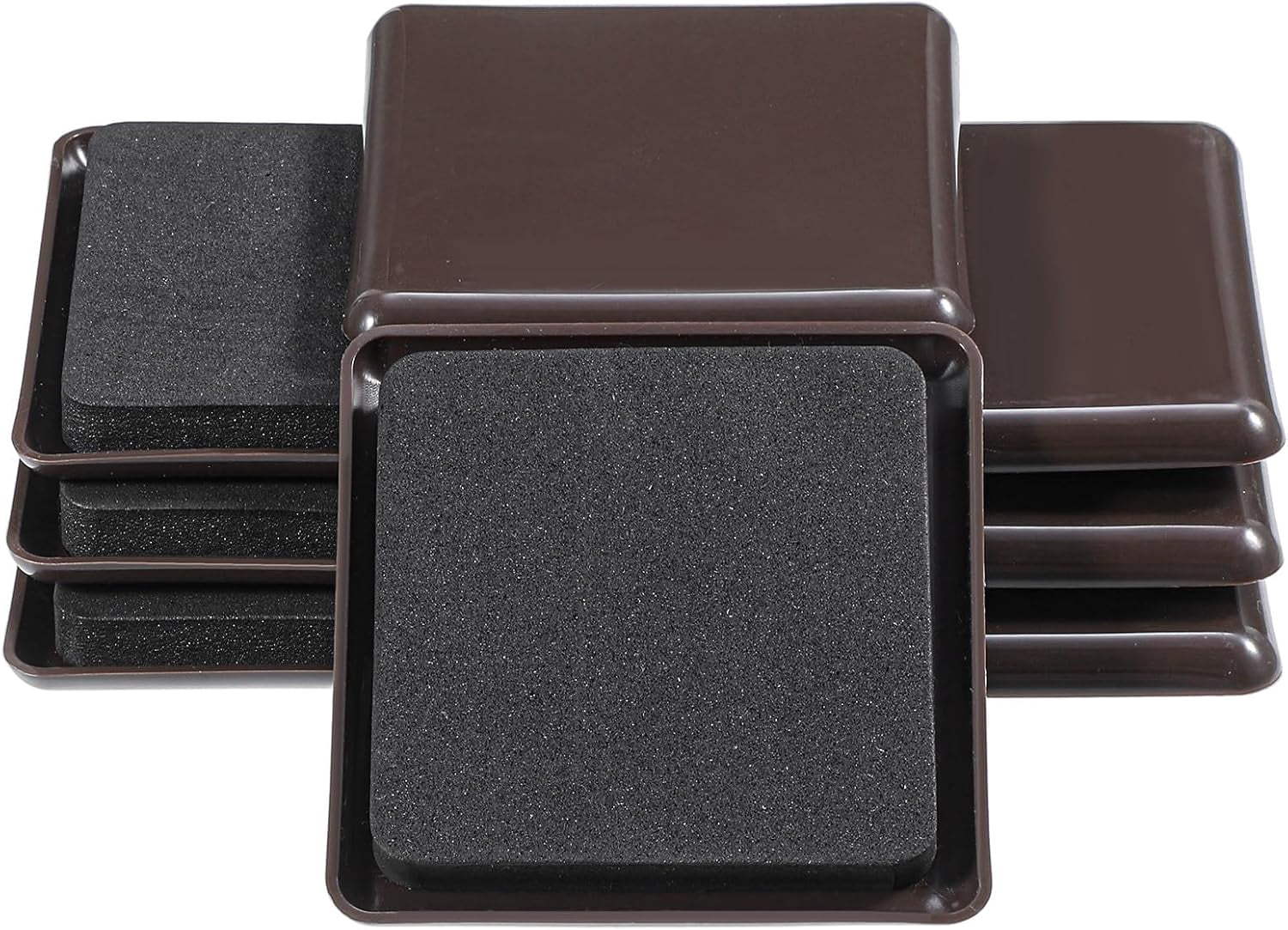 10 PCS Furniture Sliders for Carpet, 3.5 Inch Square Plastic Sliders ...