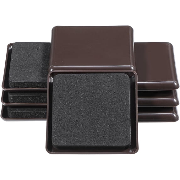 10 PCS Furniture Sliders for Carpet, 3.5 Inch Square Plastic Sliders ...
