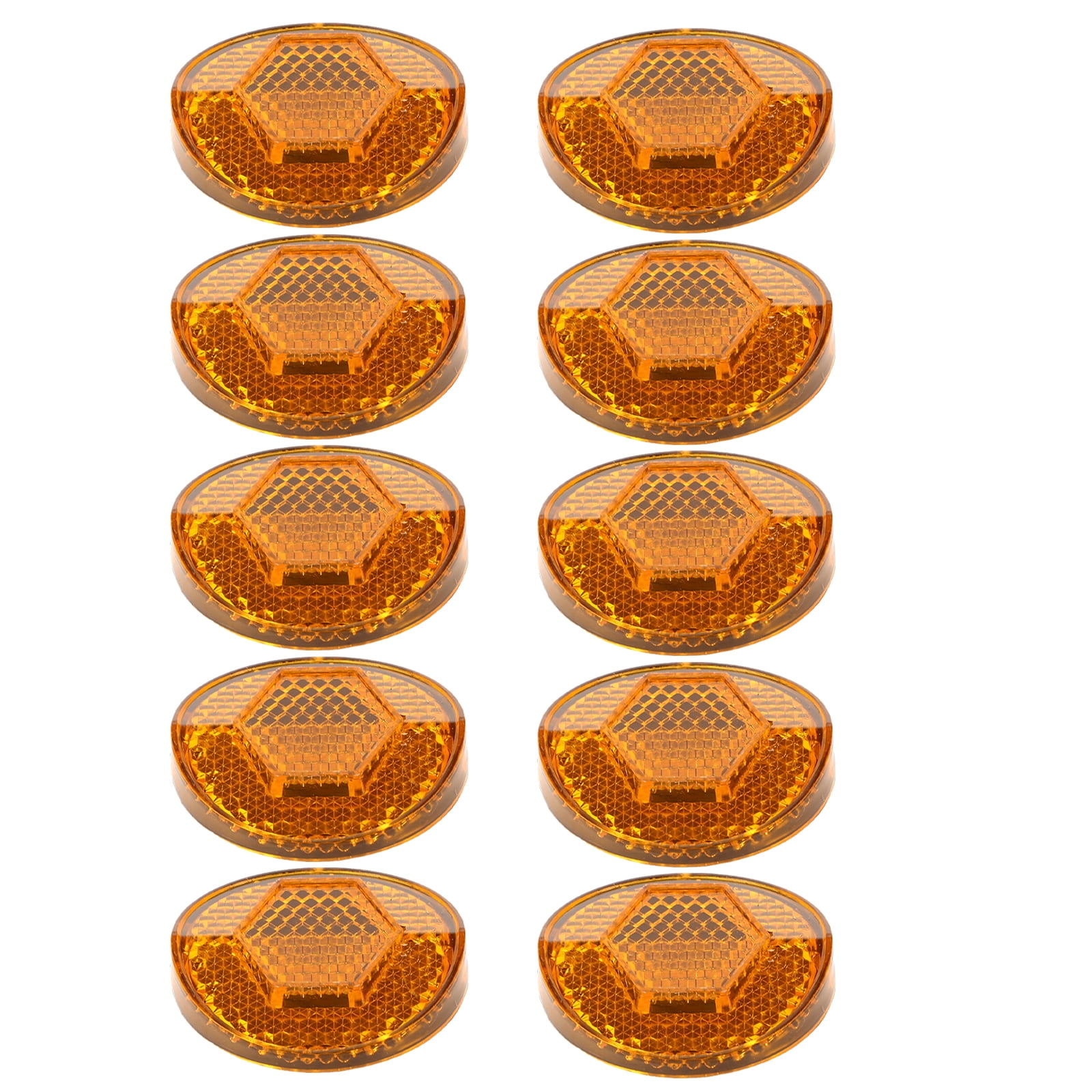 Orange Reflective Stickers for Bike Night Safety 10pcs Plastic Rear ...