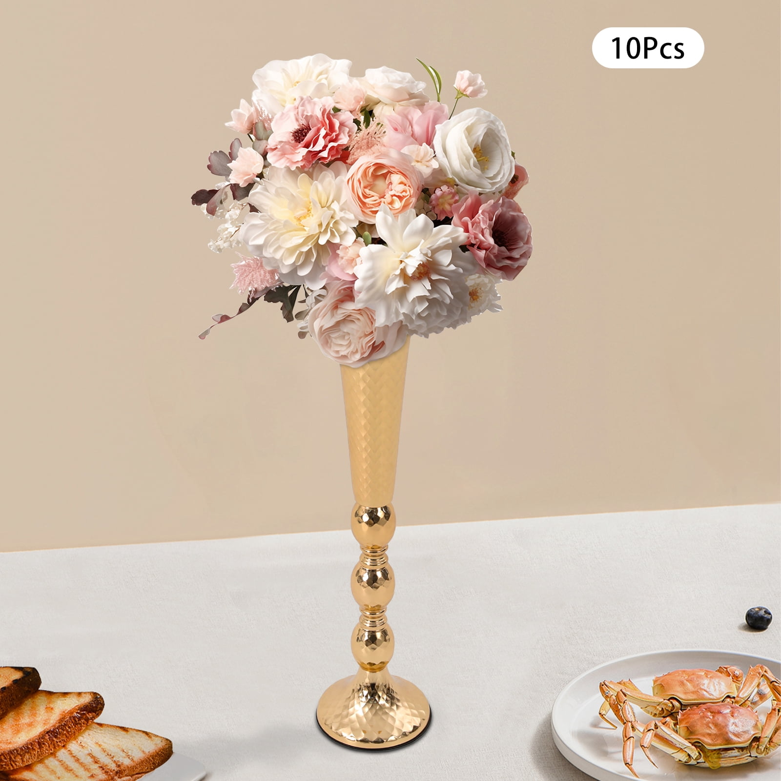 10 PCS Gold Flower Stand for Wedding, 10 PCS Flower Stands, Wedding ...