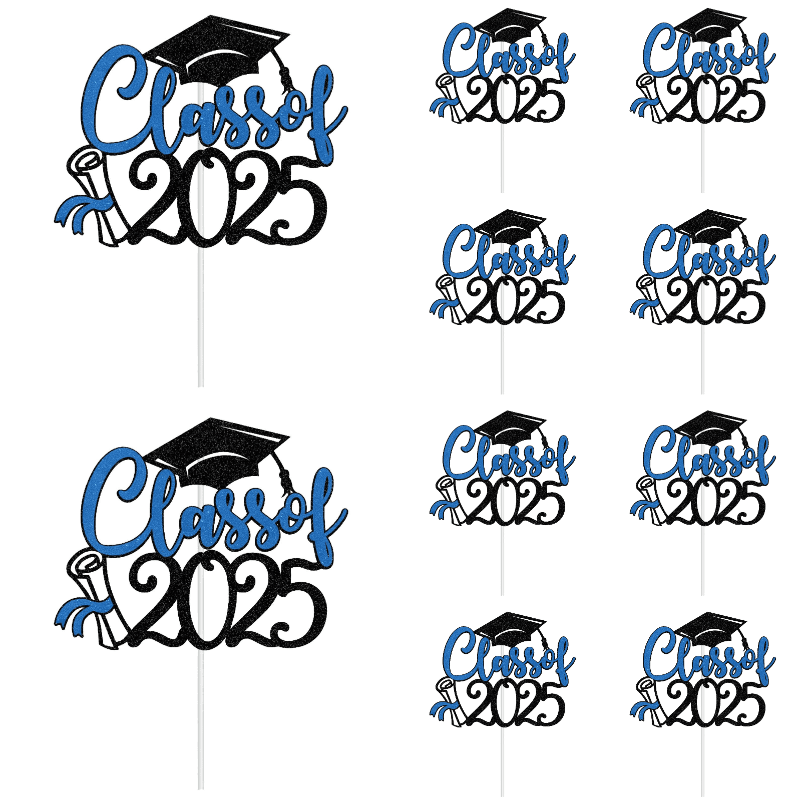 10 PCS Graduation Class Centerpieces Gold Class of 2025 Graduation ...