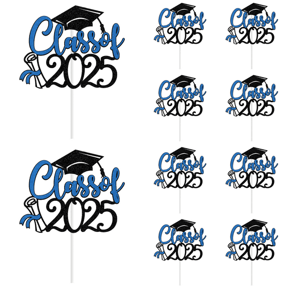 10 PCS Graduation Class Centerpieces Gold Class of 2025 Graduation ...