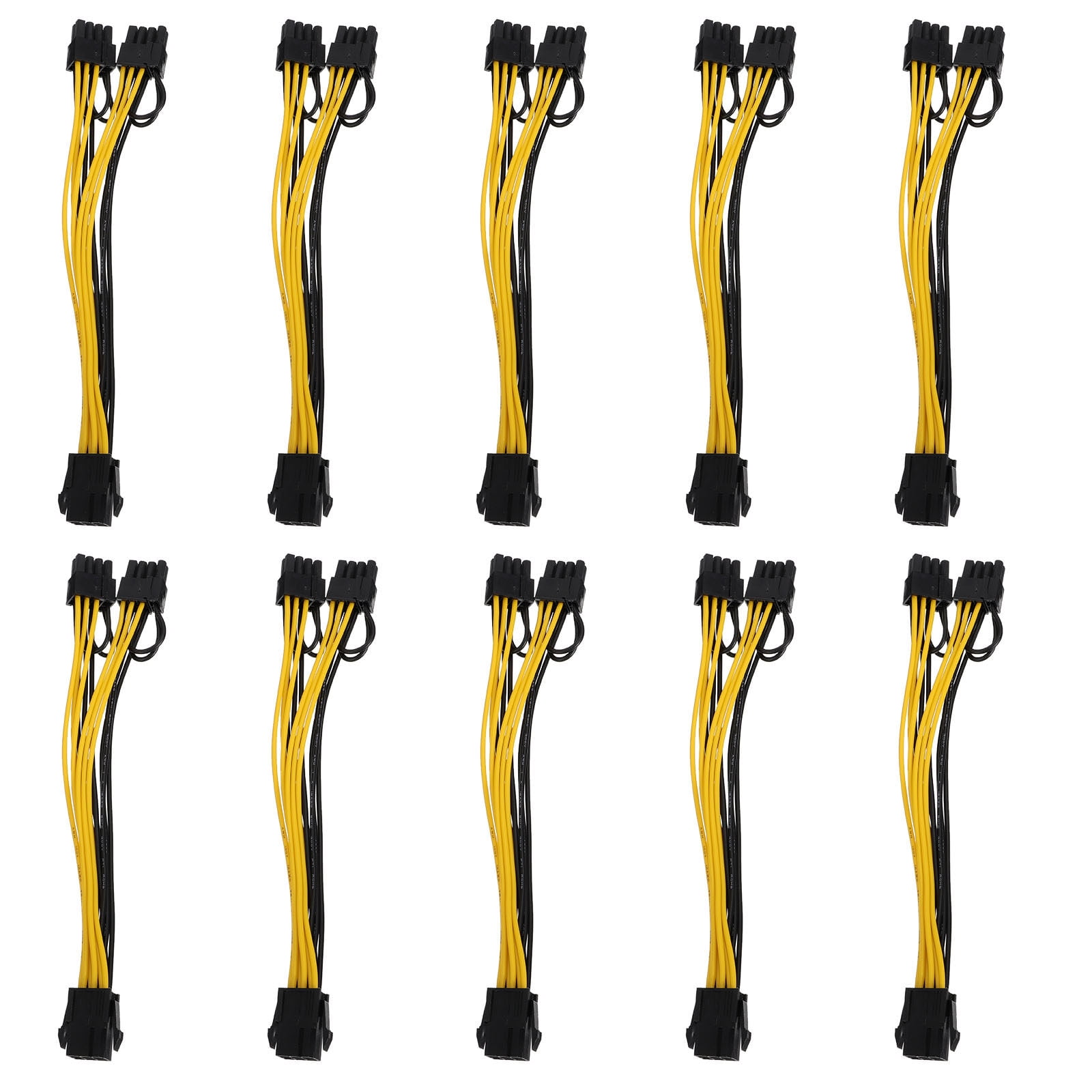 10 PCS Graphics Card Power Cable Extension Cord Cards Video 6 Pin to 8 ...