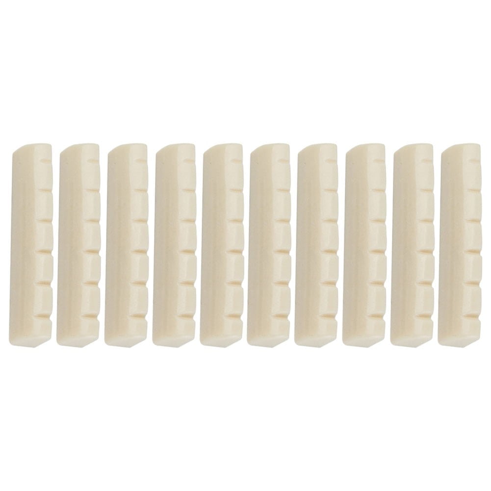 10 PCS Guitar Bone String Nut 43mmx6mmx8.4mm Luthier Saddle Bridge ST ...