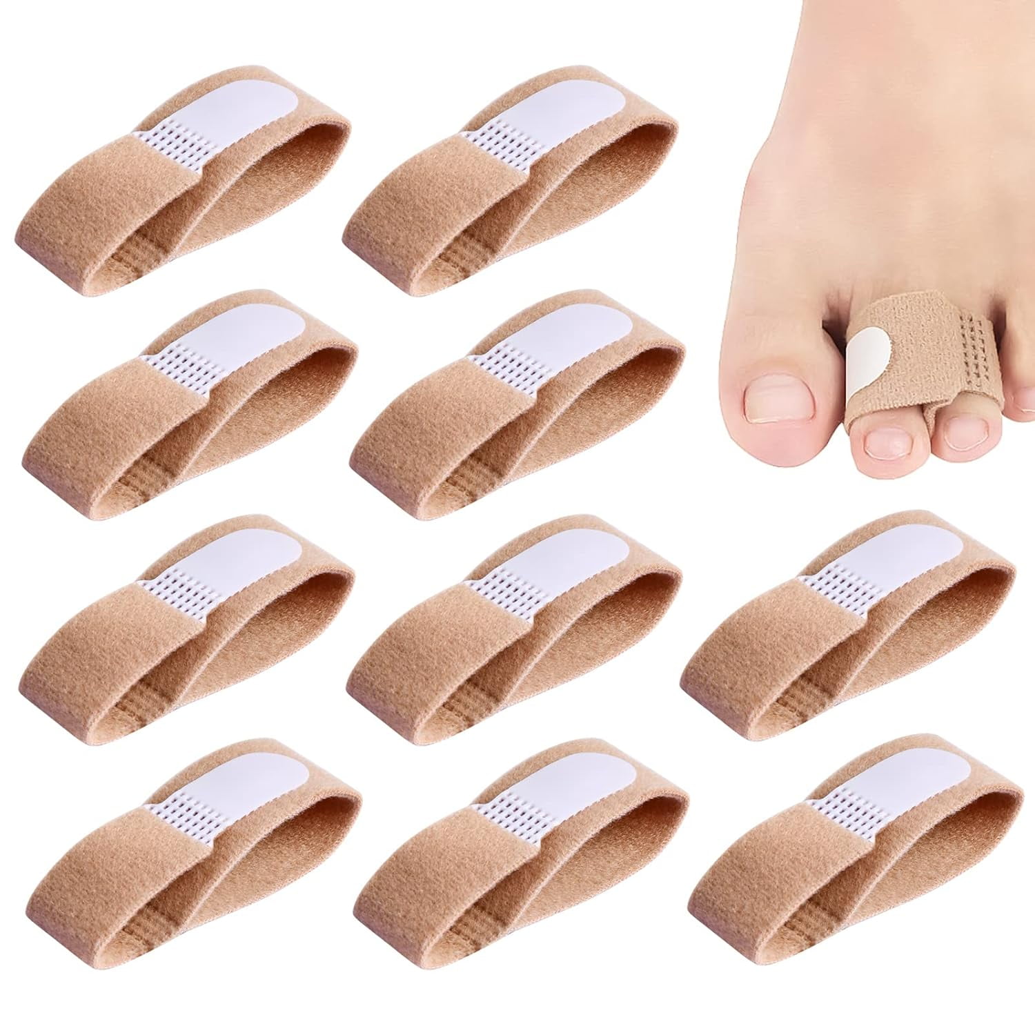 10 PCS Hammer Toe Straightener, Hammer Toe Splints Corrector Splint, Toe Straighteners Reusable ...