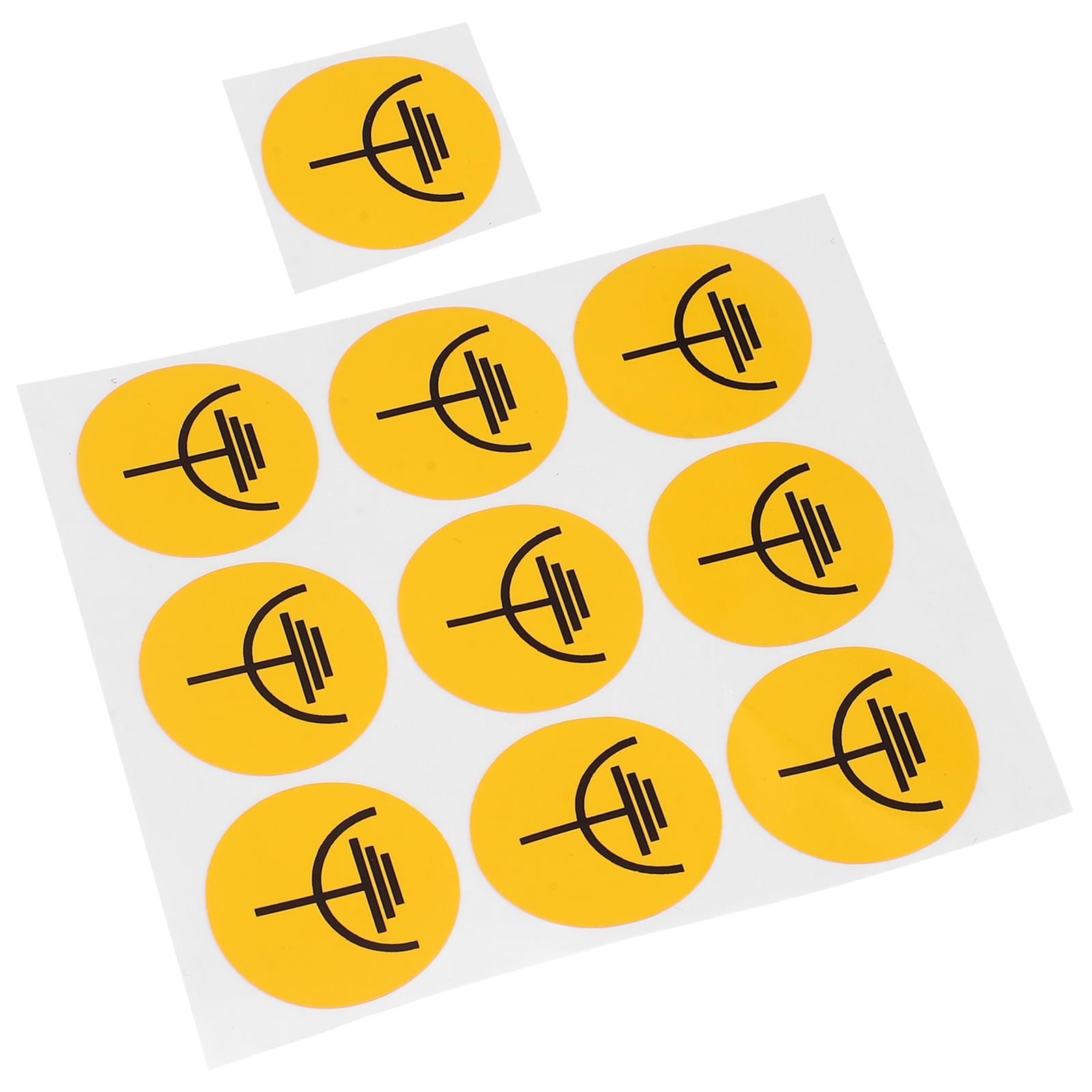 10 PCS Hazard Stickers Electric Logos Single-hole Shield Yellow ...