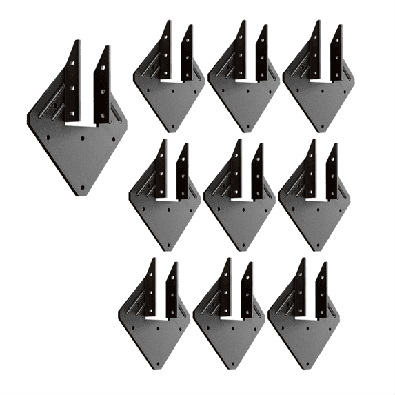 10 PCS Heavy Duty Black Hurricane Ties for Rafters,13 Gauge Roofing ...
