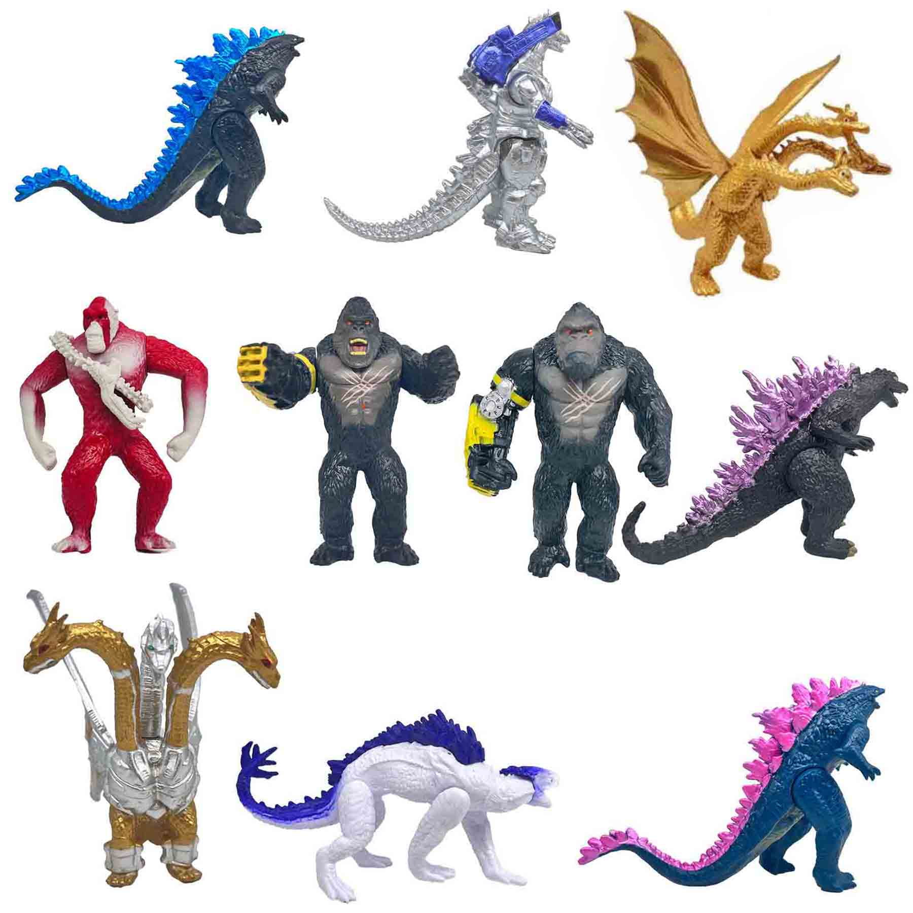 10 PCS KingKong Kong Gorilla Dinosaur Monster Skar King Mechanical God ...