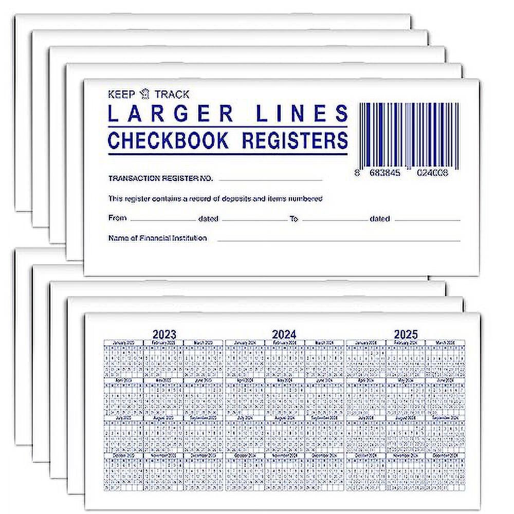 10 PCS Larger Lines Check Registers for Personal Checkbook - Deposit ...