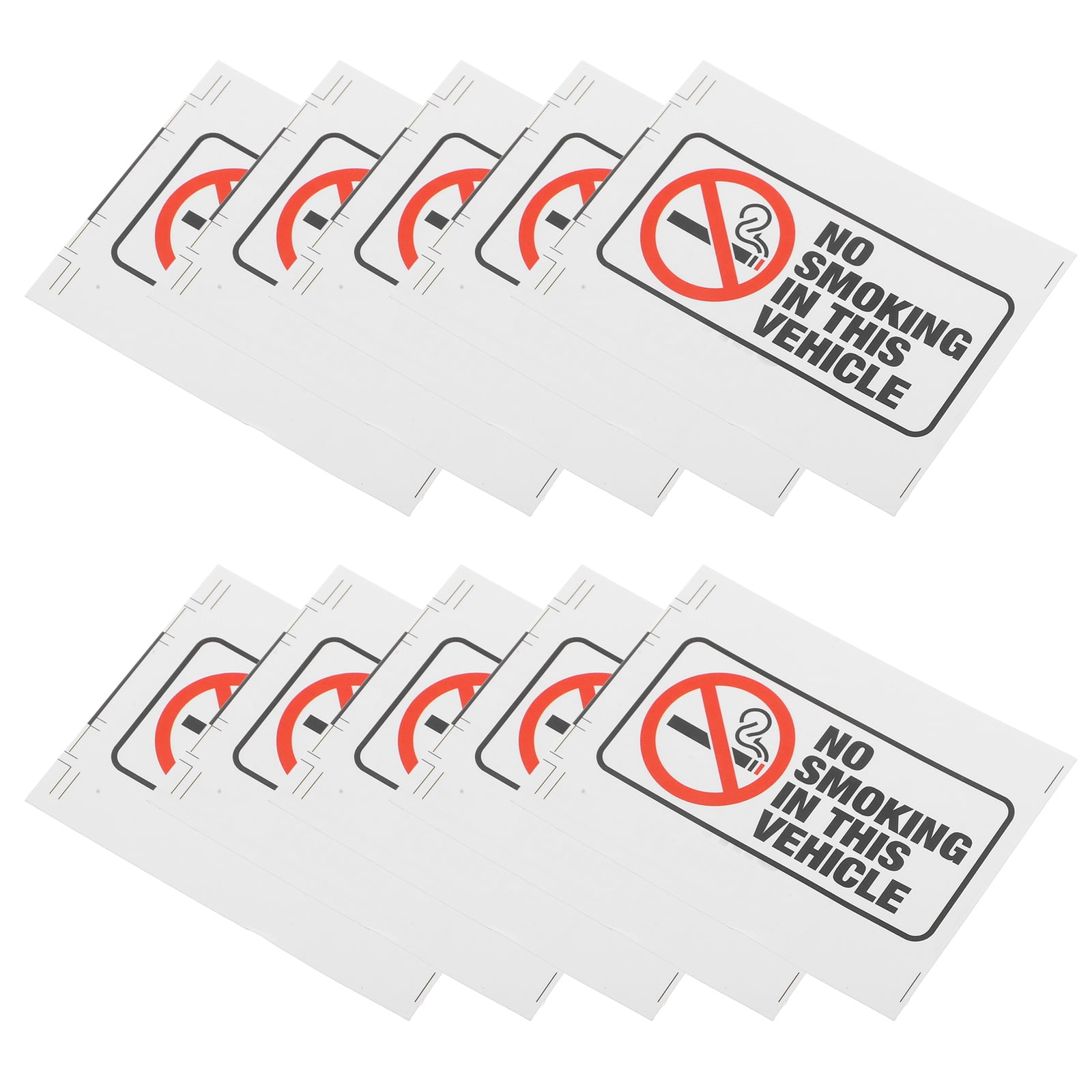 10 PCS Logo Stickers Smoke-proof Signs No Smoking - Walmart.com