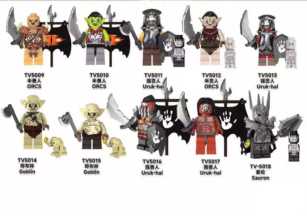 10 PCS The Lord of the Rings Medieval Knights Minifigure Set, Ancient ...