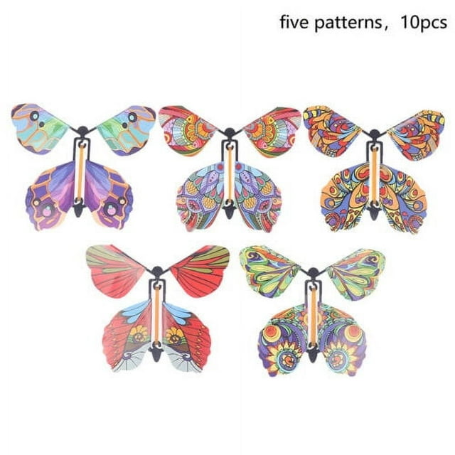 10 PCS Magic Wind Up Flying Butterfly Surprise Box Explosion Box in The ...