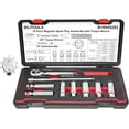 10 PCS Magnetic Spark Plug Socket Set with Click Torque Wrench & Spark ...