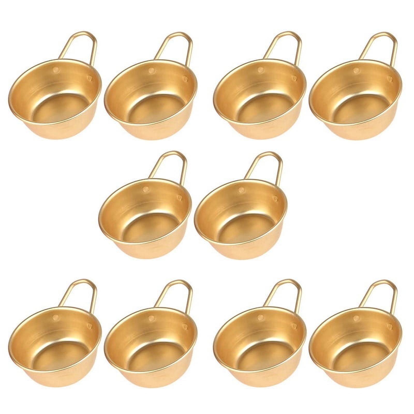 10 PCS Makgeolli Bowls Aluminum Korean Traditional Bowls for Korean Raw ...