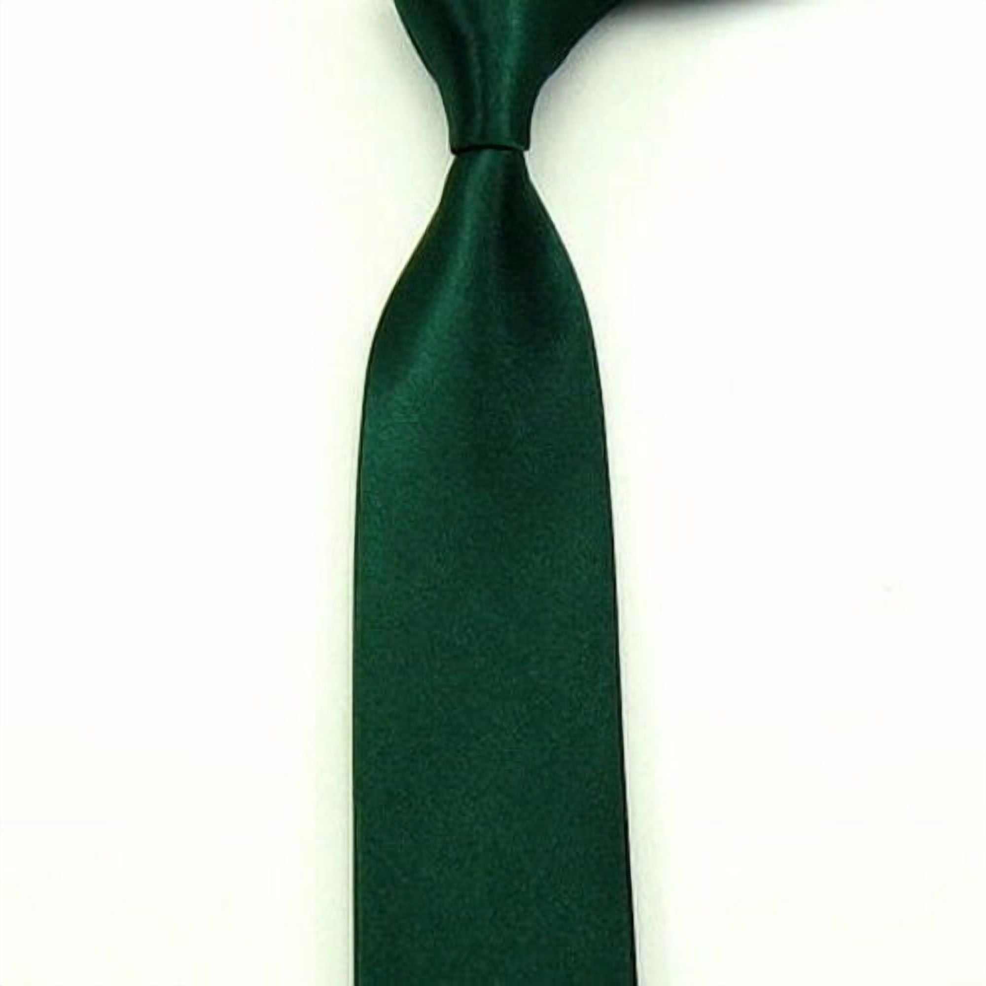 10 PCS Men Satin Solid Skinny Necktie Wedding Party Business Formal ...