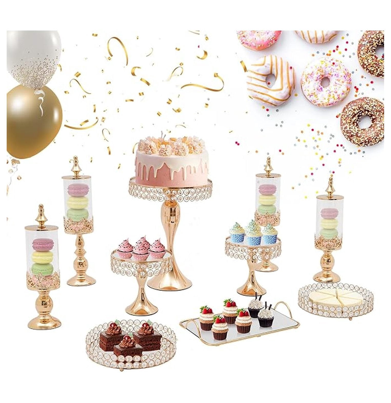 10 PCS Metal Cake Display Stands for Part,Vintage Cake Display Stand ...