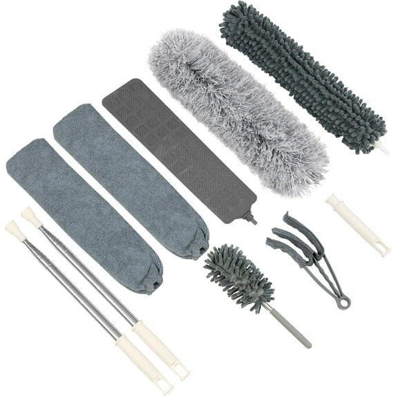 10 PCS Microfiber Feather Duster Kit, Dusters for Cleaning with ...