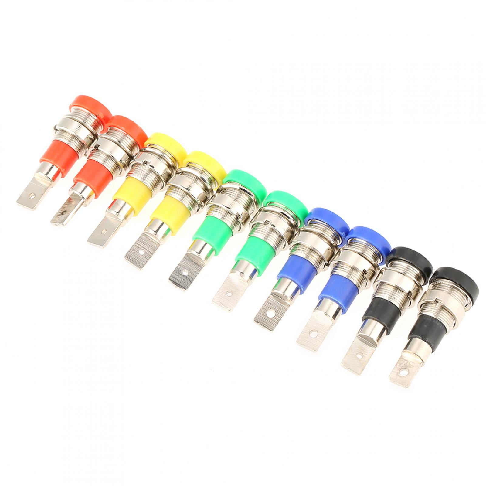 10 PCS Mixed Color Banana Socket 4.0mm Jack for Panel Mounting Test ...