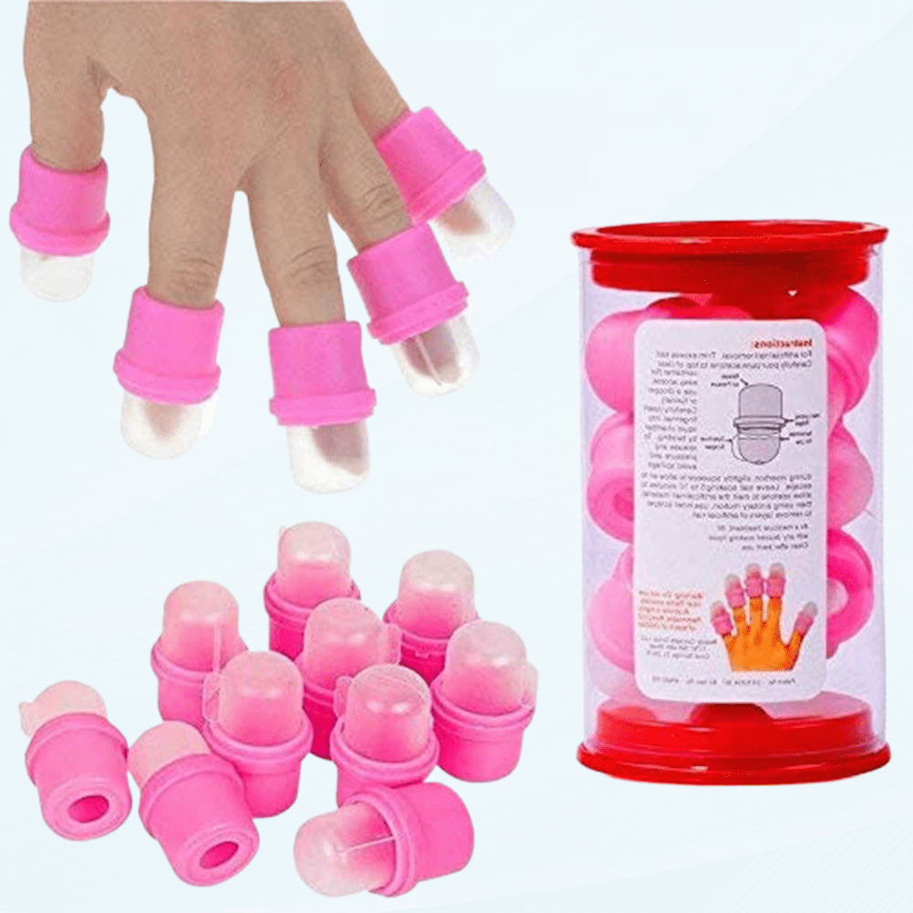10 PCS Nail Soaker Cap for Acrylic Nail Remover, Gel Polish Nail Off ...