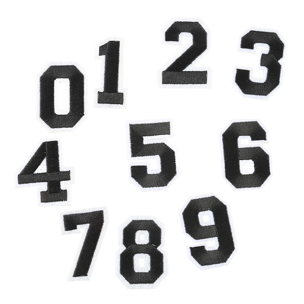 10 PCS Number Stickers Embroidery Patch Computer DIY down Numbers Cloth ...