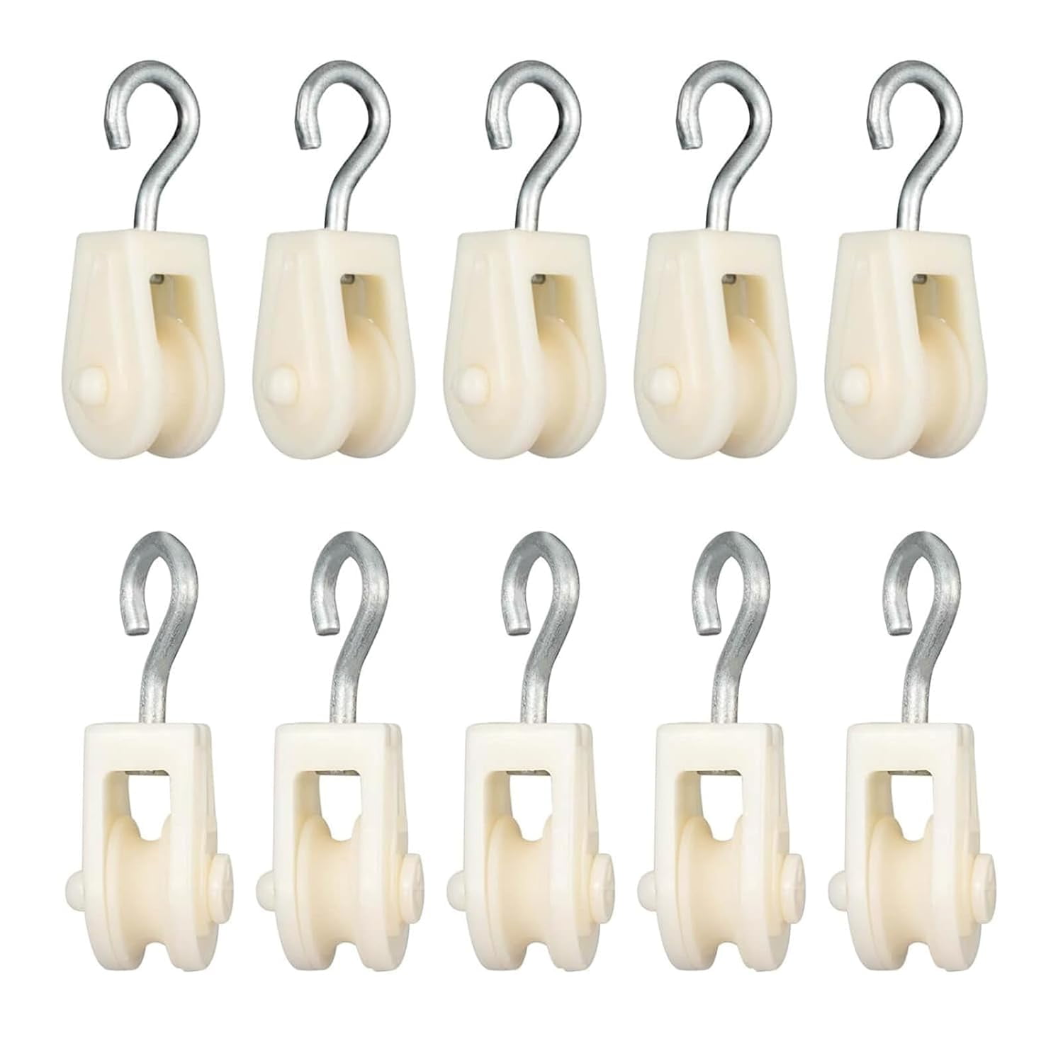 10 PCS Nylon Pulley, Small Pulleys, Plastic Single Sheave Lifting Rope ...