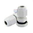 10 PCS PG7 Waterproof Adjustable White Nylon Cable Gland Connector 3-6 ...