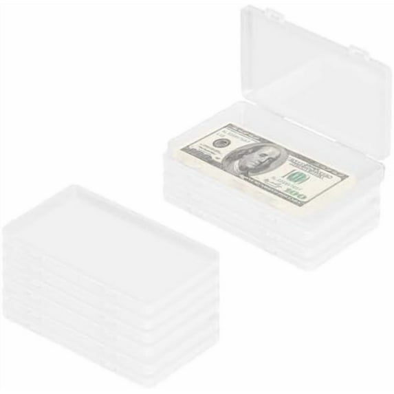 10 PCS Paper Money Storage Case, Plastic Dollar Bill Storage Box, Clear ...