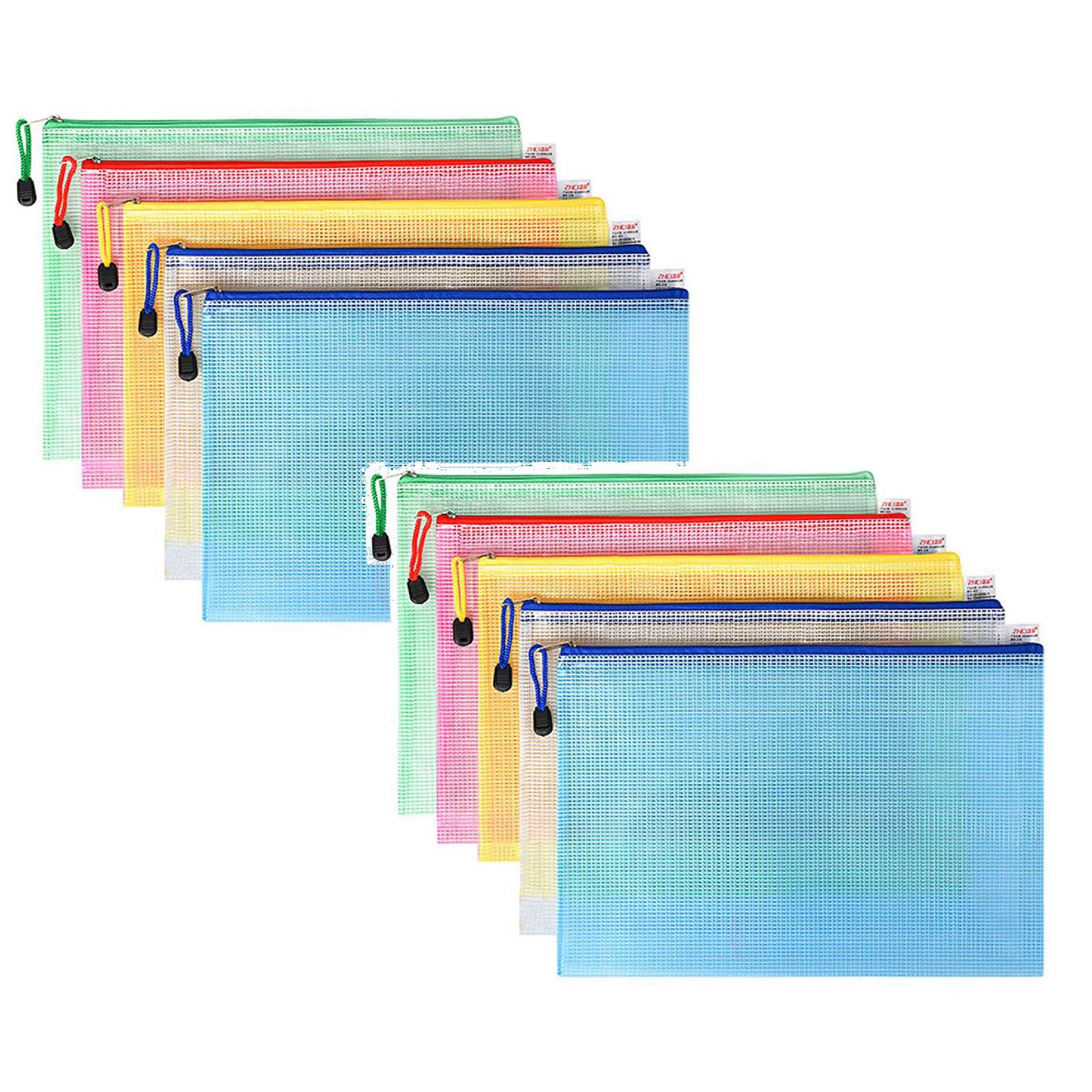10 PCS Pencil Pouches Bulk, 9.05" x 6.88"Mesh Zipper Pouch Pencil Case ...