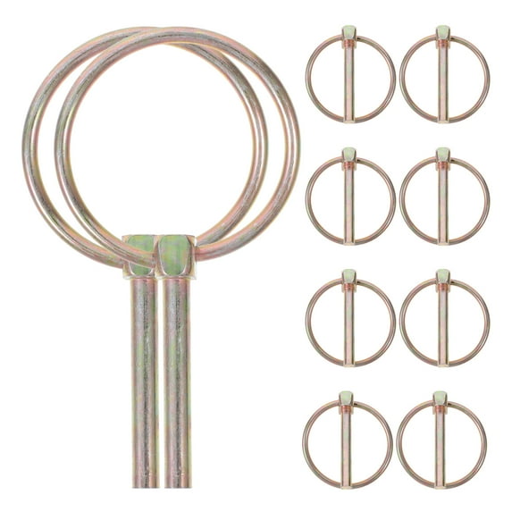 10 PCS Pin Lock Ring Coupler Pin Trailer Safety Pin Shaft Locking Pin ...
