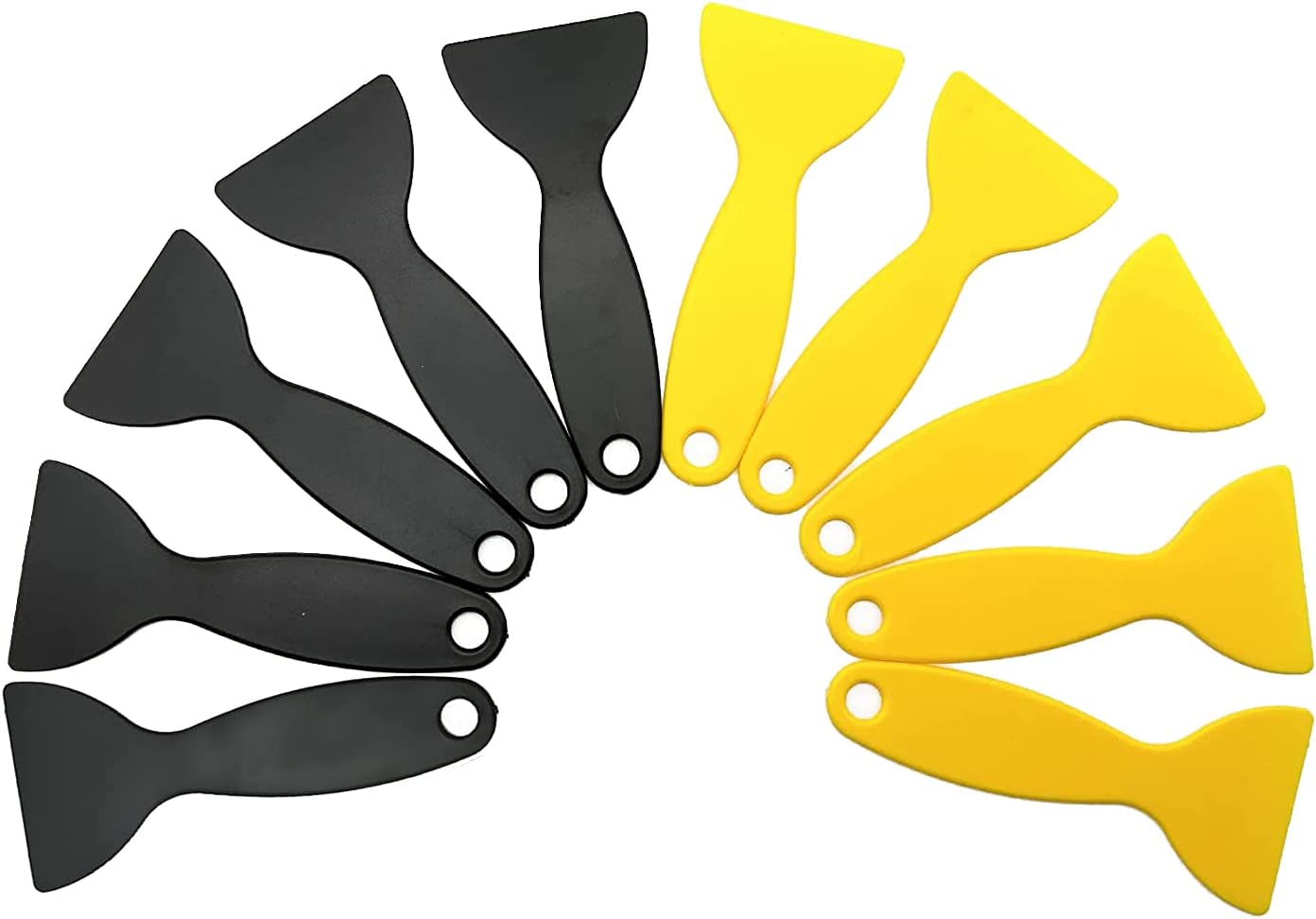 10 PCS Plastic Spatula Flexible Paint Scraper Knife Air Bubble Remover ...