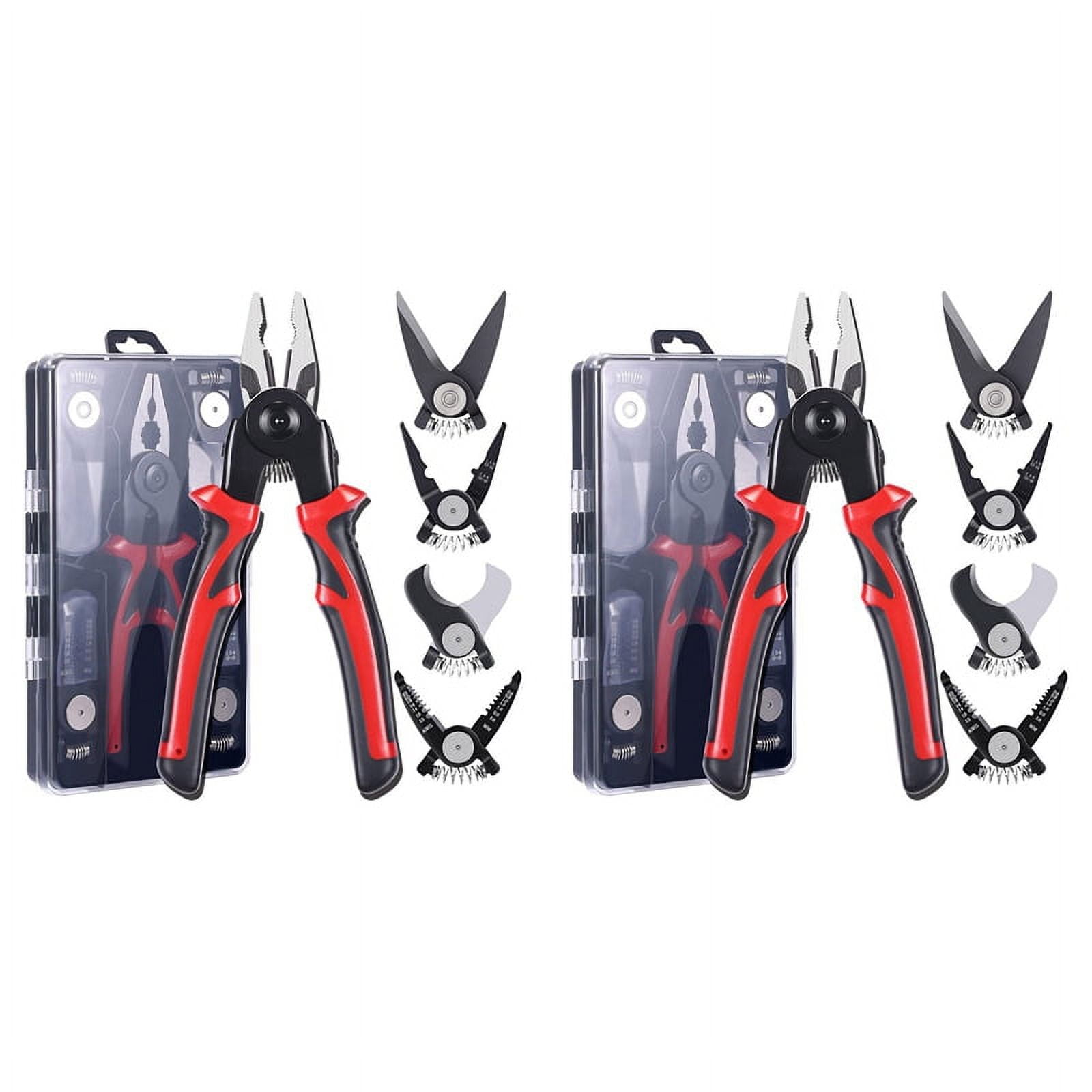 10-PCS Plier Tool Set, 5 In 1 Versatile Tool Kit, with Linesman Plier ...