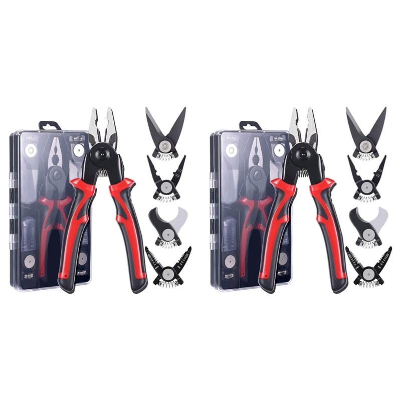 10-PCS Plier Tool Set, 5 In 1 Versatile Tool Kit, with Linesman Plier ...