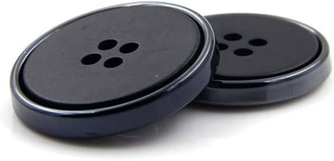 10 PCS Resin Round Black Men Suit Buttons 4 Holes Coat Windbreaker ...