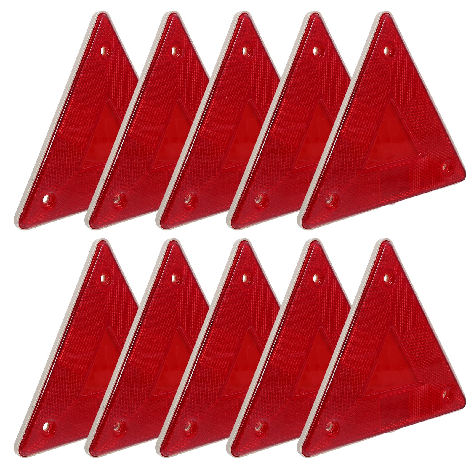 10 PCS Warning Triangle Reflective Warning Sign Emergency Warning Sign ...