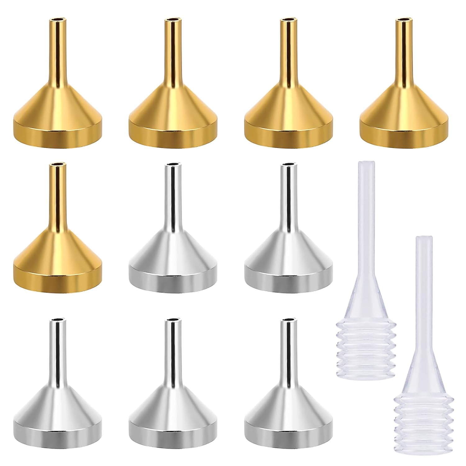 10 PCS Small Metal Funnels, Stainless Steel Mini Funnels Food Grade ...
