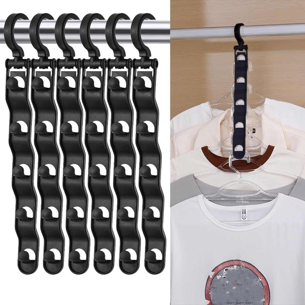 10 PCS Space Saving Hangers, Closet Organizers and Storage, College ...
