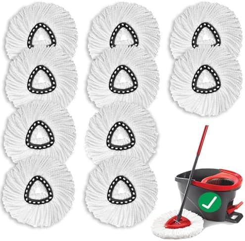 10 PCS Spin Mop Replacement Head,100% Microfiber Mop Heads Replacements ...