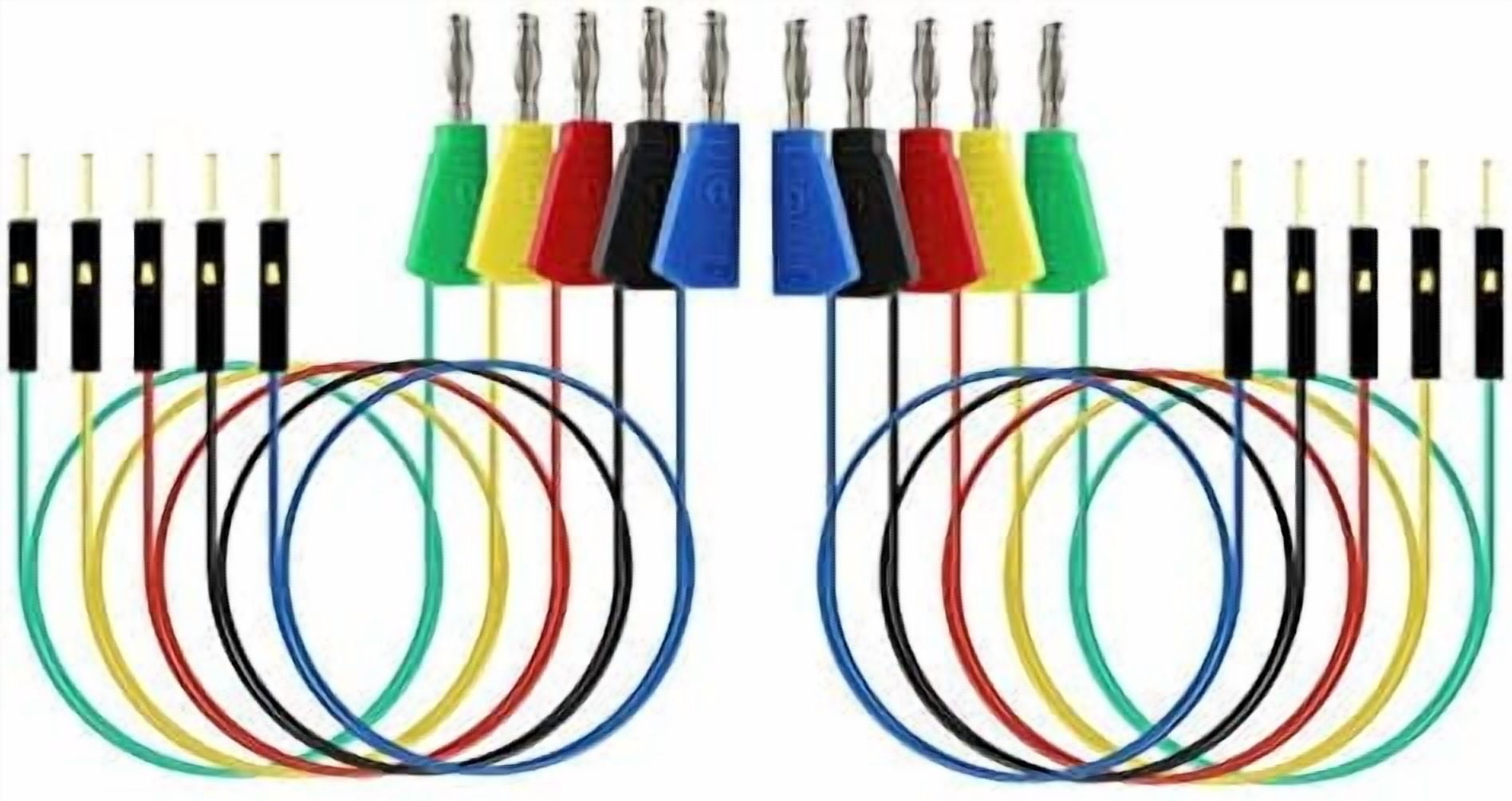10 PCS Stackable Banana Plug to Jumper Wire | Binding Post to ...