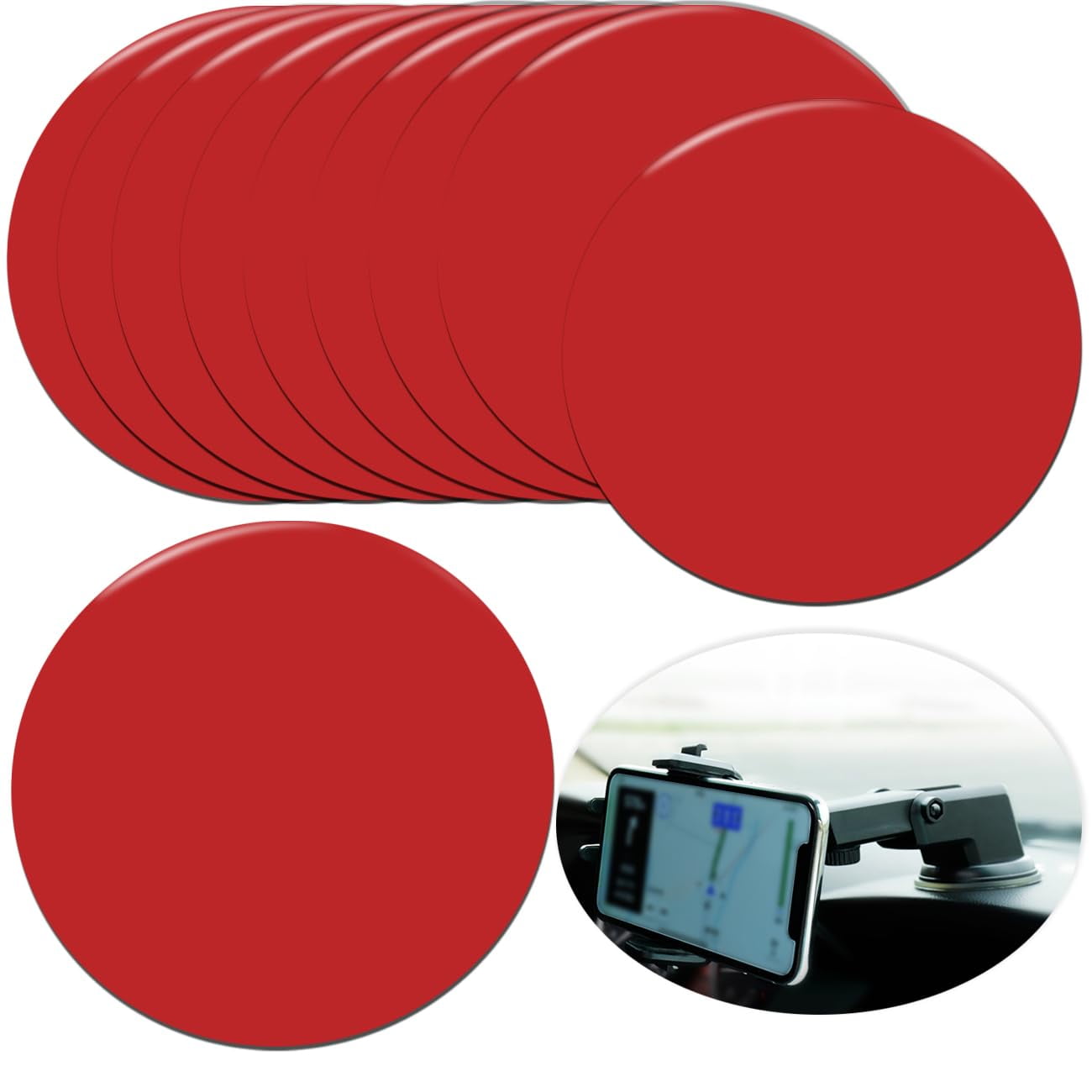 10 PCS Sticky Adhesive IFF17 Pads Replacement Mounting (2.95") Circle ...