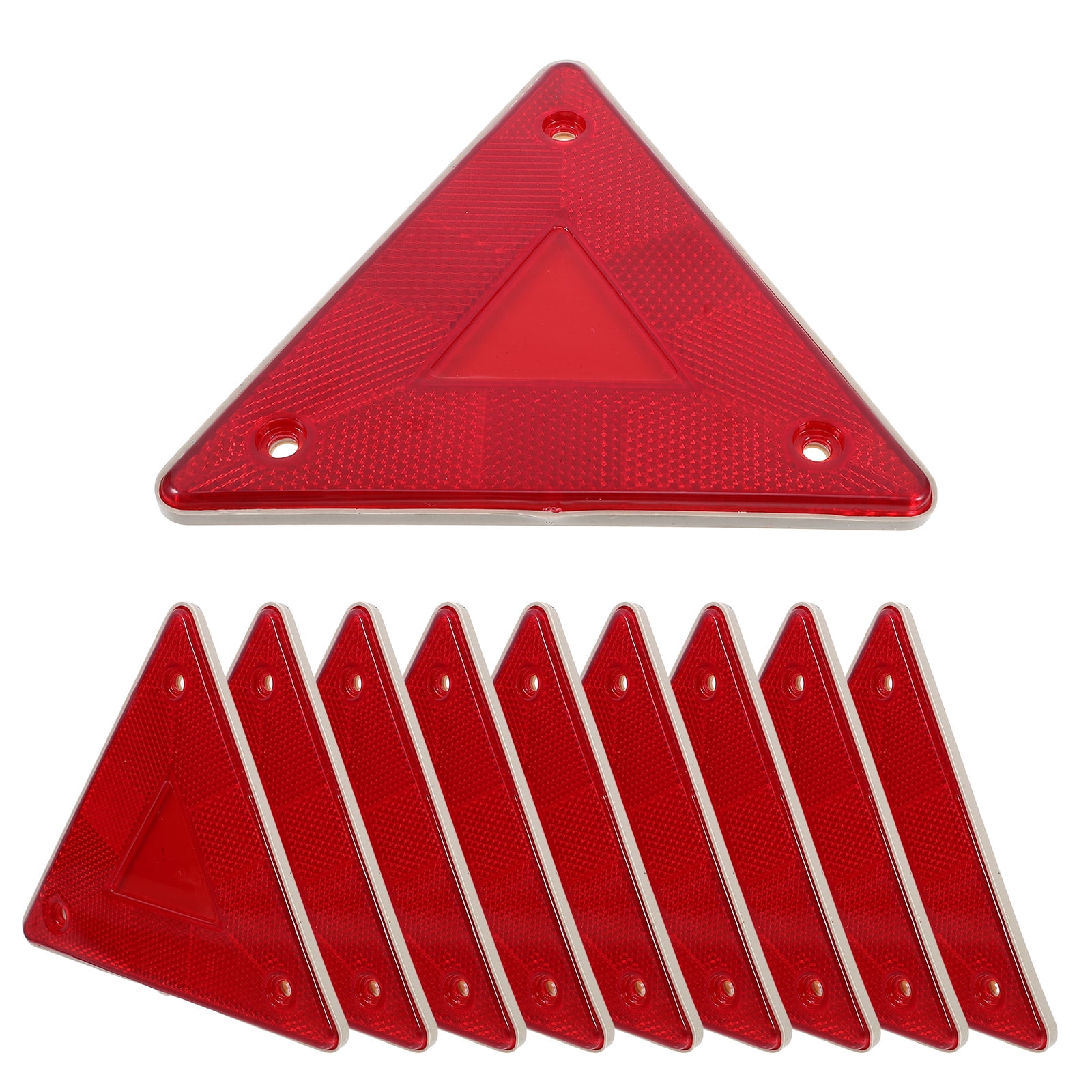 10 PCS Triangle Warning Sign Warning Triangle Tail Warning Sign ...