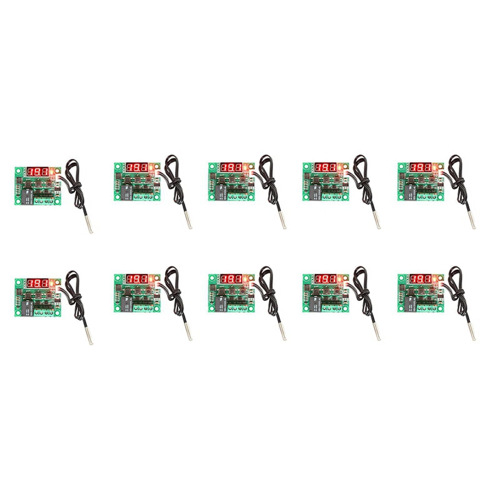 10 PCS W1209 DC 12V Red Heat Cool Temp Thermostat Temperature Control ...