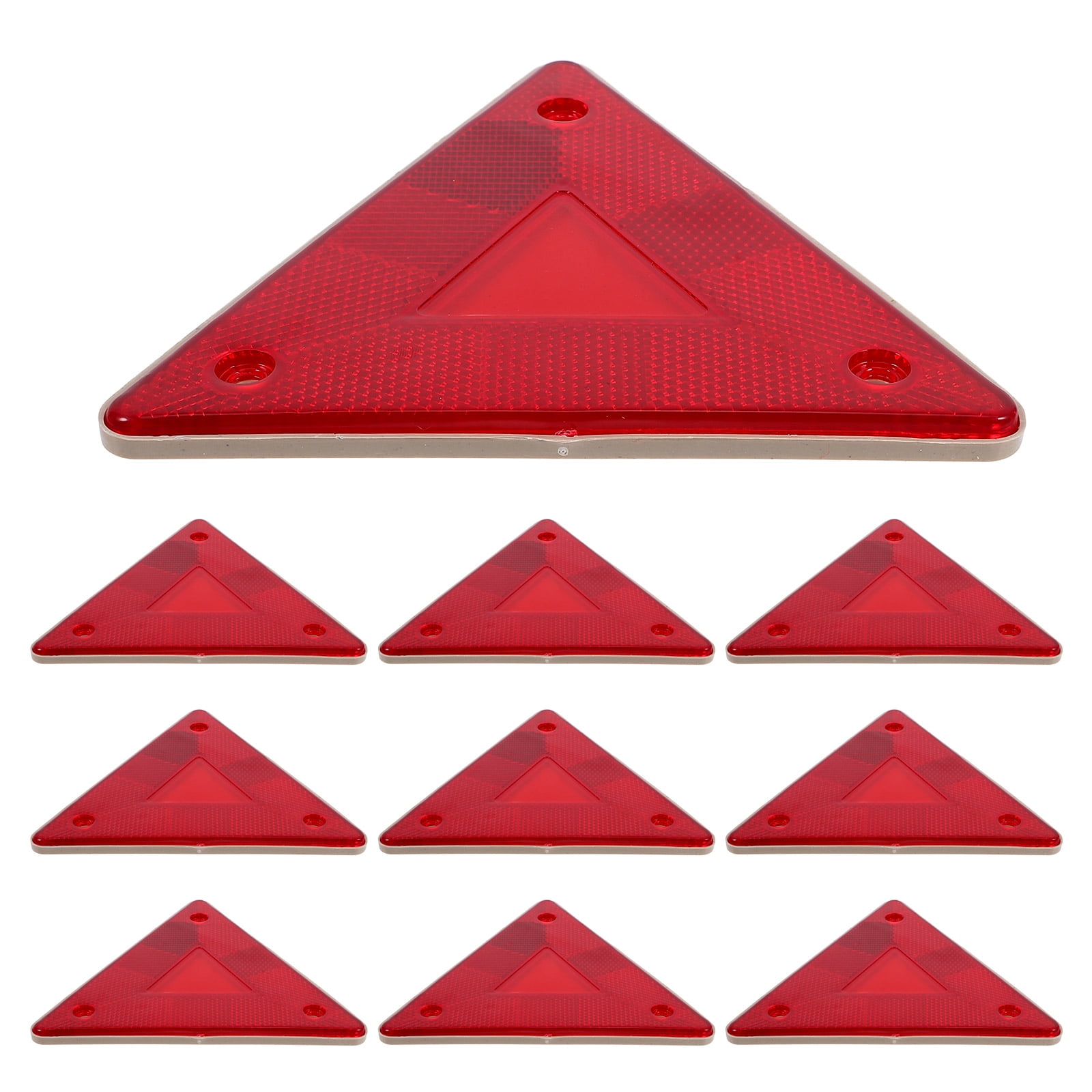 10 PCS Warning Triangle Reflective Warning Sign Truck Warning Sign Tail ...